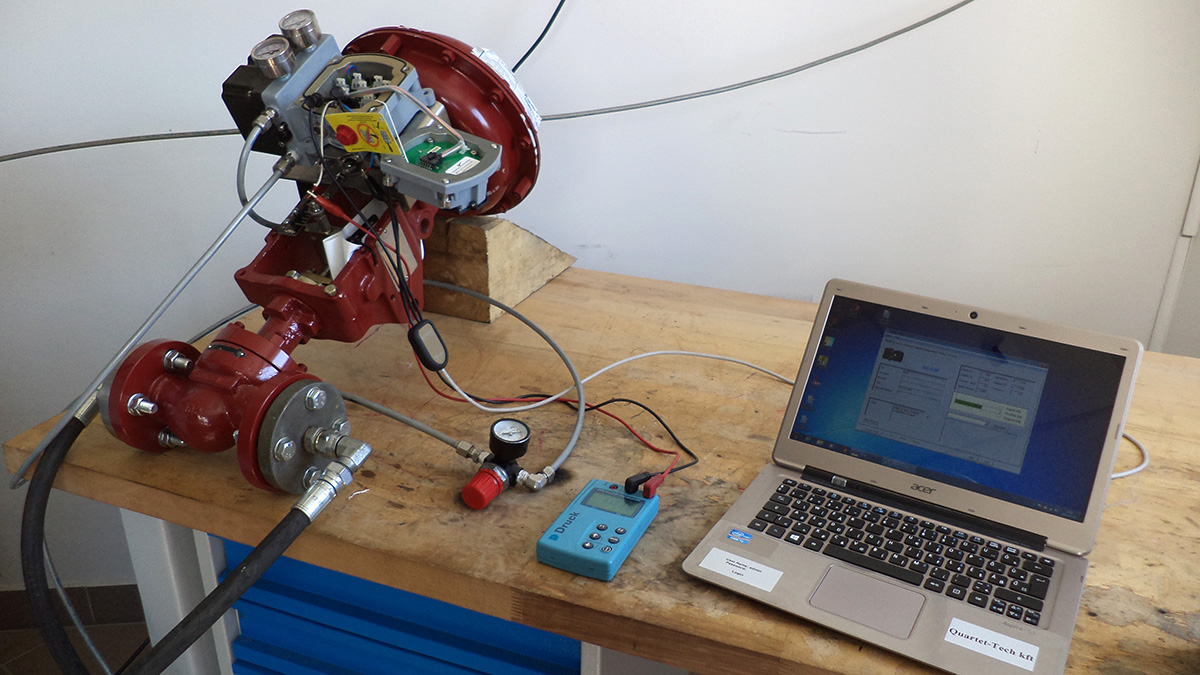 Non-disassembly valve diagnostics and on-site service